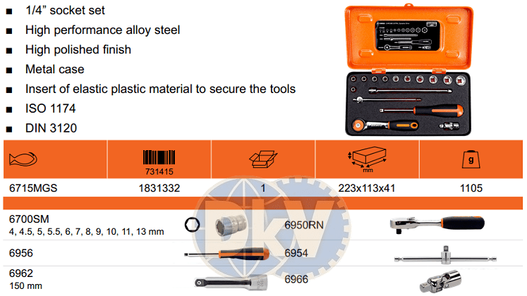 DKV VIET NAM CO.,LTD - Bộ Khẩu Bahco 6715MGS
