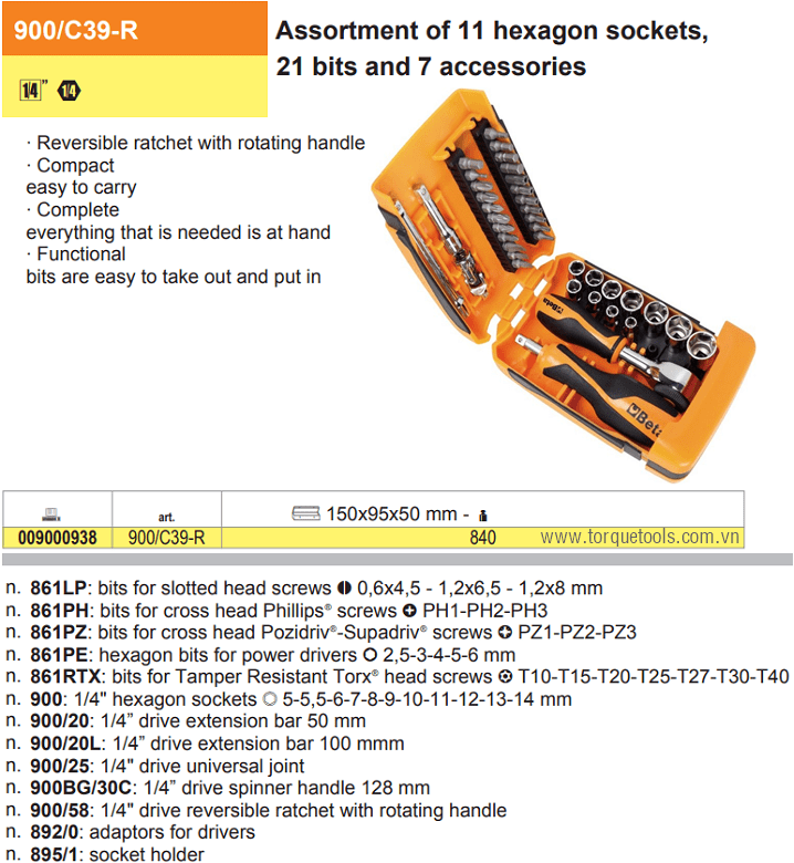 DKV VIET NAM CO.,LTD - Bộ khẩu Beta 900/C39-R