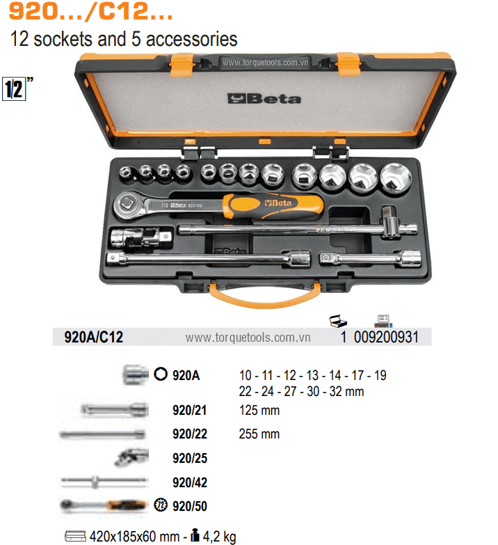 DKV VIET NAM CO.,LTD - Bộ khẩu Beta 920A/C12