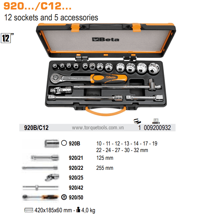 DKV VIET NAM CO.,LTD - Bộ khẩu Beta 920B/C12