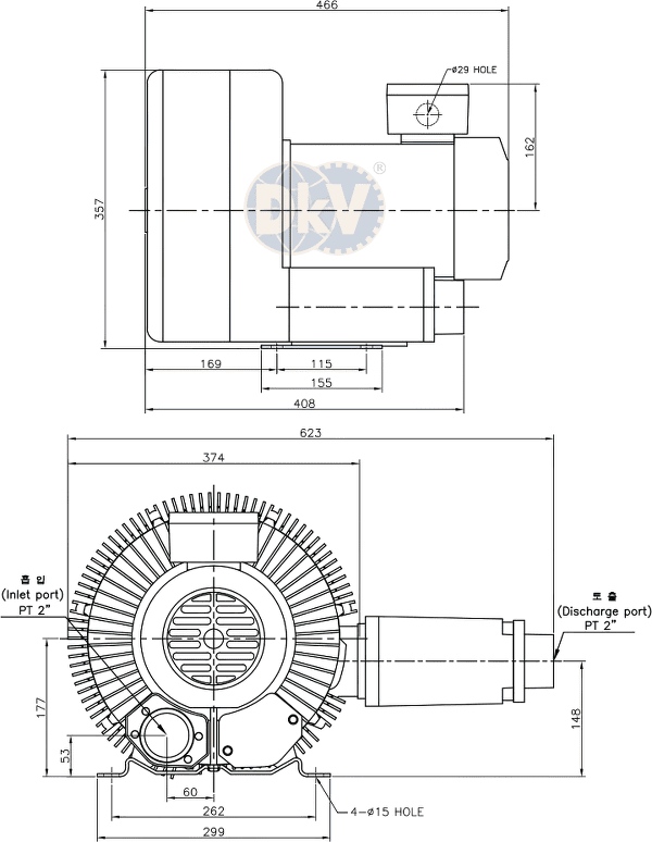 DKV VIET NAM CO.,LTD - Máy thổi khí con sò Hwanghae HRB-702MP